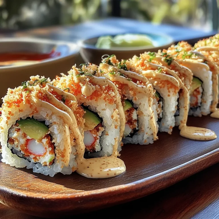 Homemade California Crunch Roll Sushi